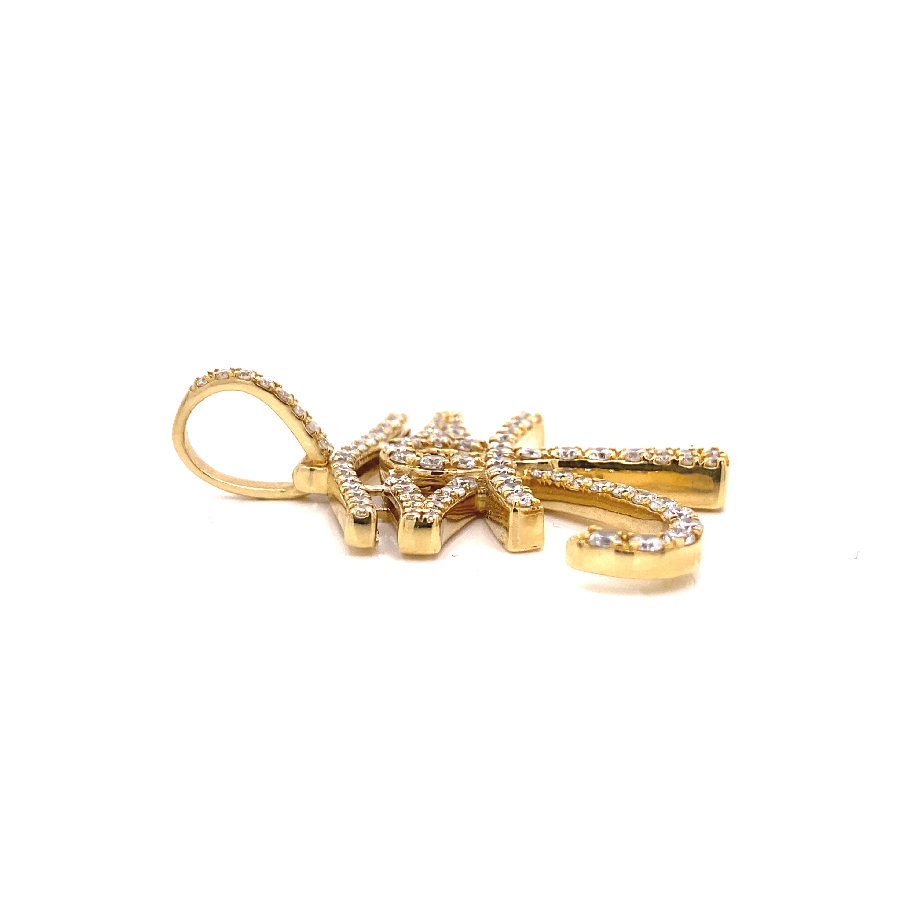 14k Gold and 3 CTW Diamond Eye of Horus Pendant